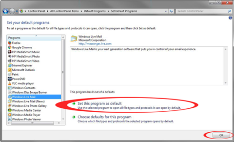 Configuring your Default Email Program for Windows - CharlesWorks